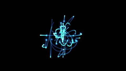 Microscopic Atomic Particle System Loop Stock Footage Video (100% ...