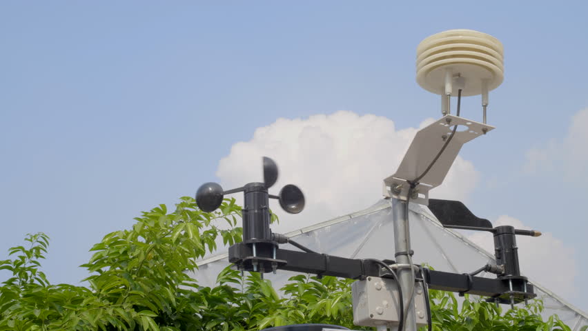 4k anemometer meter wind spinning analysis Stock Footage Video (100% ...