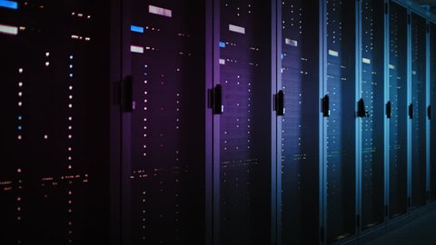Shot Dark Data Center Multiple Rows Stock Photo 1363031090 | Shutterstock