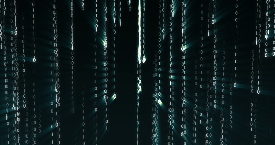 falling blue matrix code Stock Footage Video (100% Royalty-free ...