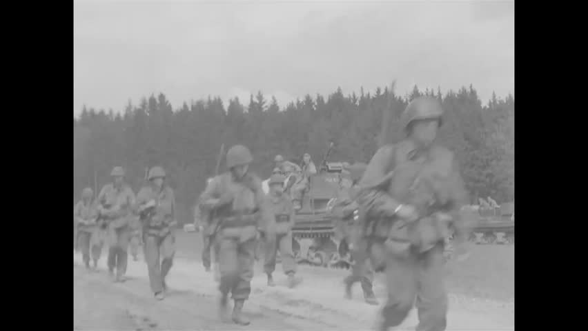 circa 1940s - 14th armored division Stock Footage Video (100% Royalty ...