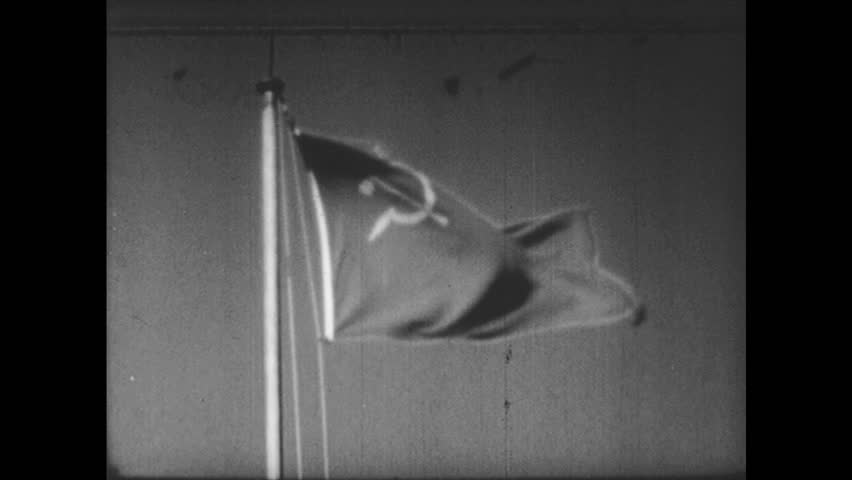 Russia 1920s: Soviet Flag Flying Stock Footage Video (100% Royalty-free ...