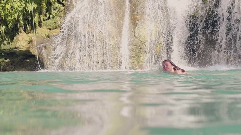 medium shot man dunking woman swimming Stock Footage Video (100% ...