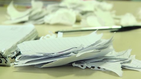 School Students Tearing Paper End Year Stock Footage Video (100% ...