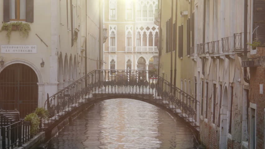 Arch Bridge Between Buildings Over Narrow Stock Footage Video (100% ...