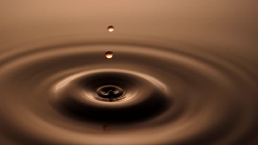 water droplet ripple brown Stock Footage Video (100% Royalty-free ...