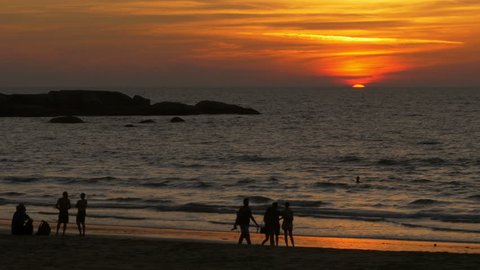 Sun Dipping Below Horizon Observed By Stock Footage Video (100% Royalty ...