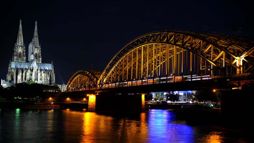 time lapse cologne cathedral building hohenzollern Stock Footage Video ...