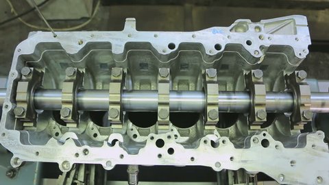 Cylinder Head Block Resurfacing Engine Block Stock Footage Video (100% ...