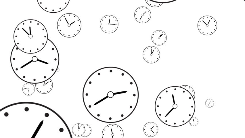 falling clocks animation time concept rendering Stock Footage Video ...