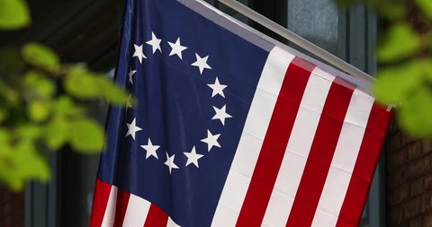 Betsy Ross Created American Colonial Flag Stock Footage Video (100% ...