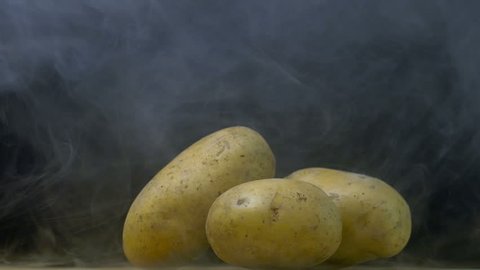 Potato Spinning Rotating Isolated On White Stock Footage Video (100% ...