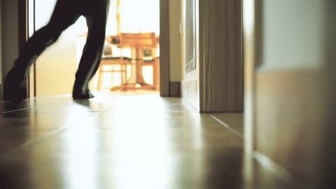 Person Run Through House Emergency Long Stock Footage Video (100% ...