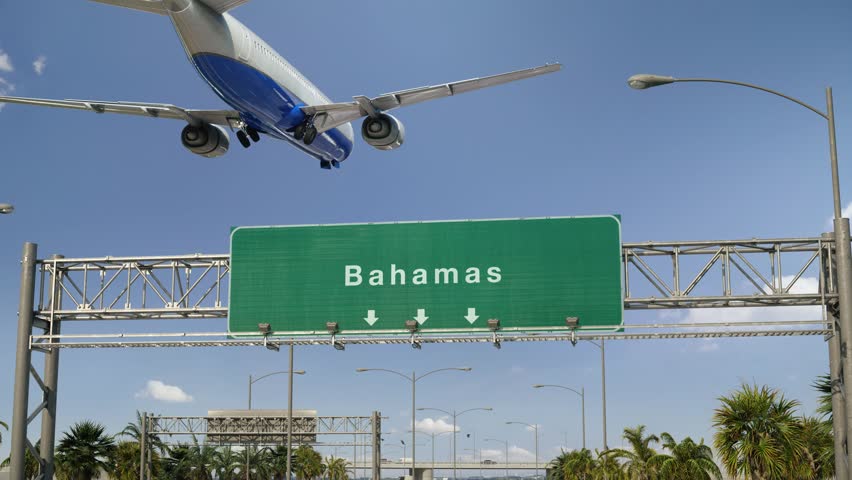 Airplane Landing Bahamas Stock Footage Video (100% Royalty-free ...