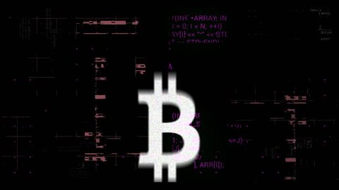 Bitcoin Glitch Cryptocurrency Mining Data Stream Stock Footage Video ...