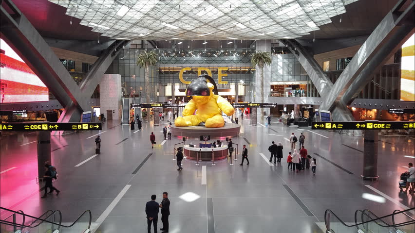 Doha Hamad Airport Stock Video Footage - 4K and HD Video Clips ...