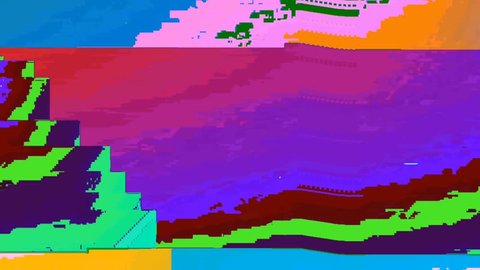 Abstract Digital Glitch Art Animation Effect Stock Footage Video (100% ...