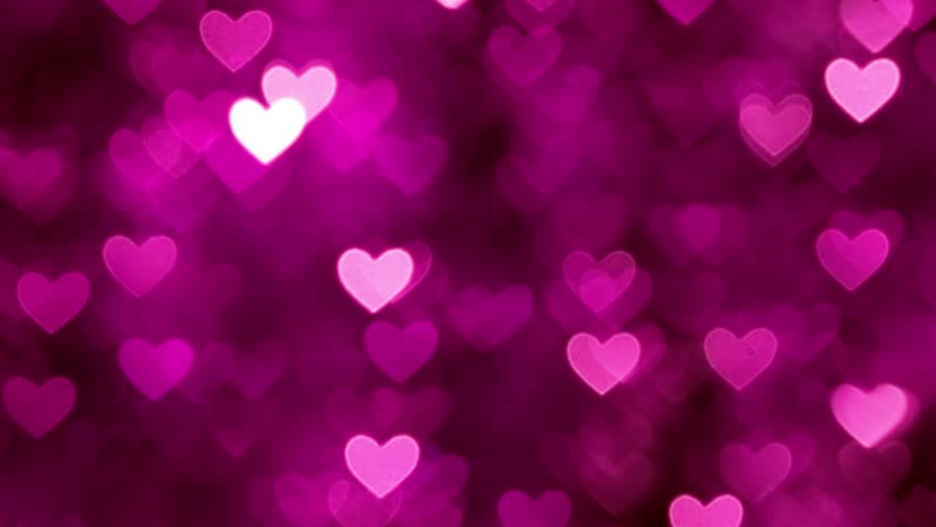 abstract heart bokeh background magenta color Stock Footage Video (100% ...