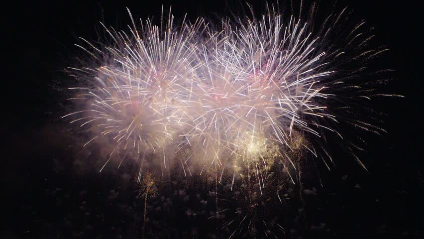 Enormous Fireworks Exploding On a Stock Footage Video (100% Royalty ...