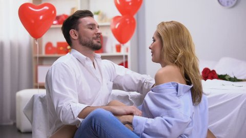 Couple Having Fun Male Tickling Lady Stock Footage Video (100% Royalty ...