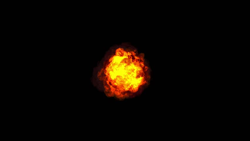 Isolated Realistic Fire Bomb Explosion Stock Footage Video (100% ...