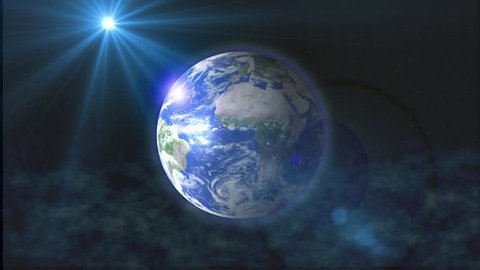 Rotation 3d Model Earth View Space Stock Footage Video (100% Royalty ...
