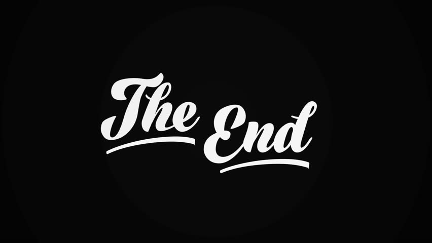 The End White Text On Stock Footage Video (100% Royalty-free ...