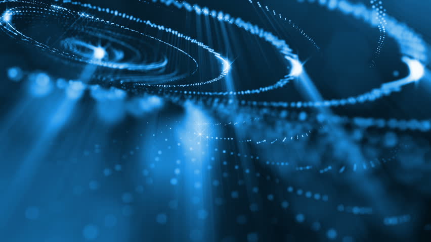 composition oscillating luminous particles that form Stock Footage ...