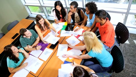 office workers creative team talking doing Stock Footage Video (100% ...