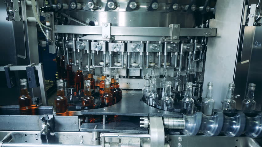 whiskey brandy production line factory machine Stock Footage Video (100 ...