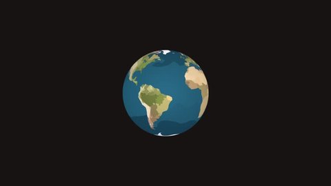 Rotating 3d Earth Model Animation Globe Stock Footage Video (100% ...