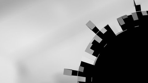 Background Animation Circular Unfolding Metal Elements Stock Footage ...