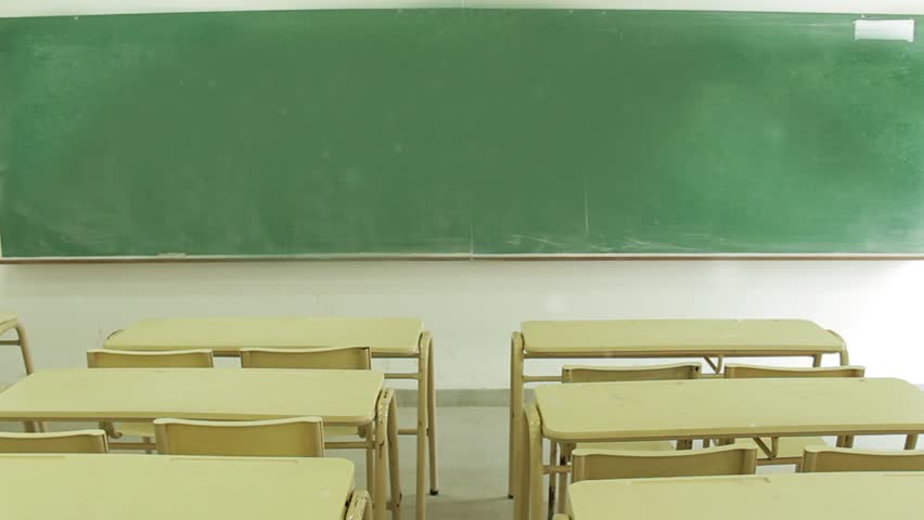 Empty Classroom with Dust Particles. Stock Footage Video (100% Royalty ...