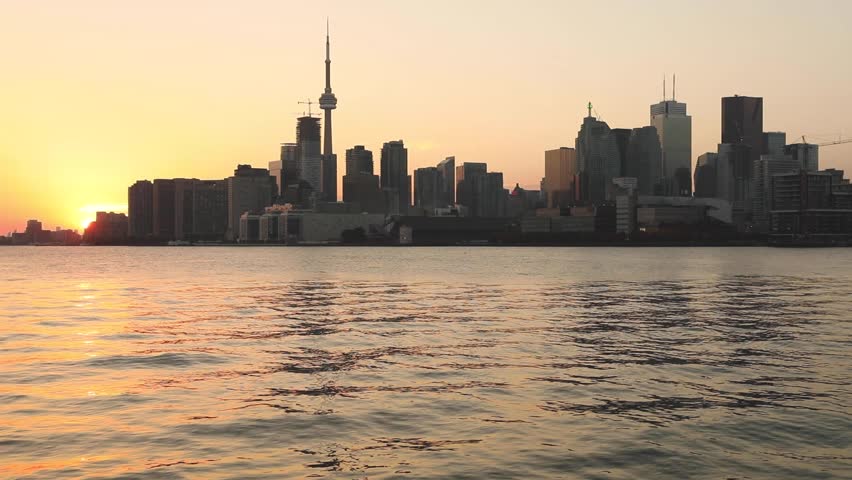Skyline of Toronto from across the lake in Ontario, Canada image - Free ...
