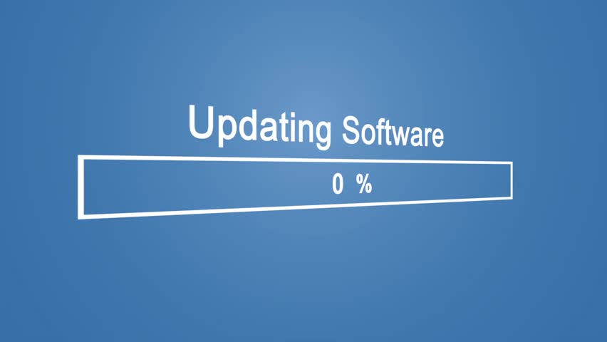 update software process animation on blue Stock Footage Video (100% ...
