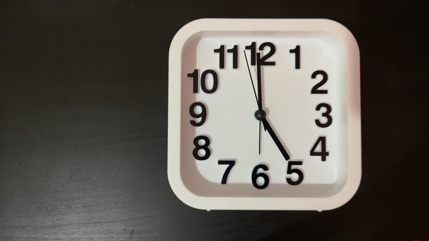clock ticking 5 o'clock Stock Footage Video (100% Royalty-free ...