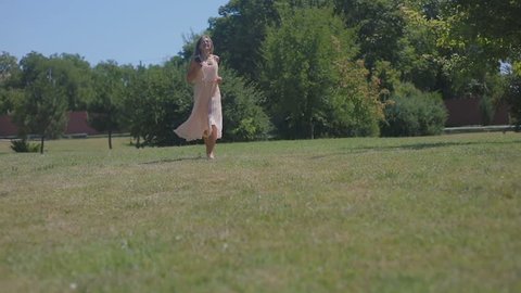 Slow Motion Blond Long Haired Girl Stock Footage Video (100% Royalty ...