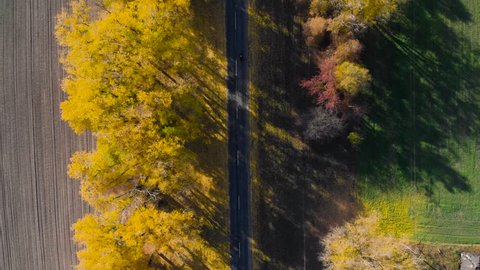 Aerial Top Down Motorcycle On Road Stock Footage Video (100% Royalty ...