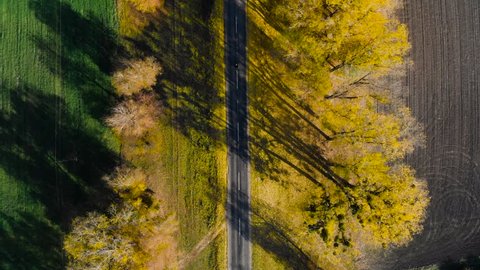 Aerial Top Down Motorcycle On Road Stock Footage Video (100% Royalty ...