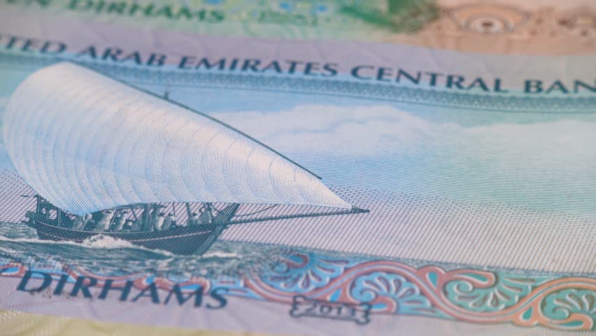 Emirati Dirham Banknotes Stock Video Footage - 4K and HD Video Clips ...