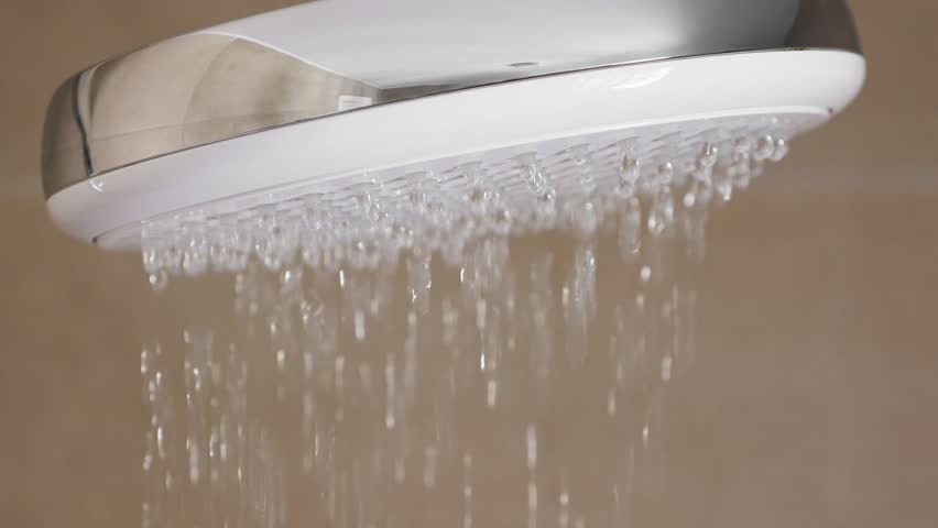 close-up turning on off shower head Stock Footage Video (100% Royalty ...