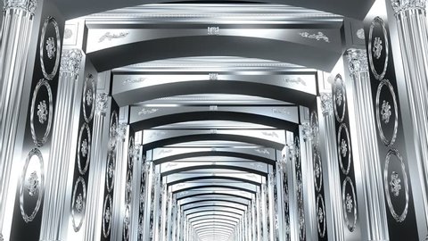 Silver Hallway Background Stock Footage Video (100% Royalty-free ...