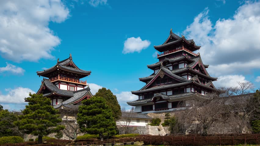 time lapse fushimi castle view dramatic Stock Footage Video (100% ...