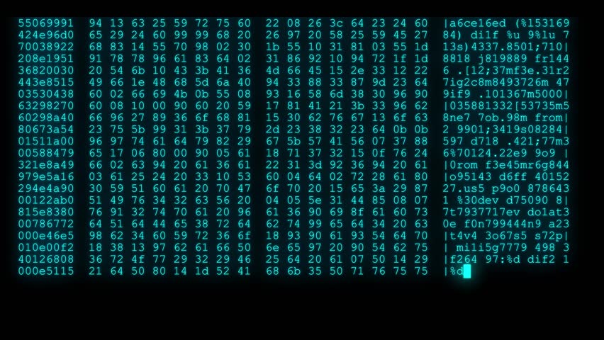 binary code numbers moving across screen Stock Footage Video (100% ...