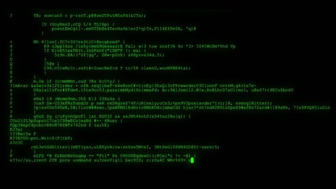 Programming Code Running Down Computer Screen Stock Footage Video (100% ...