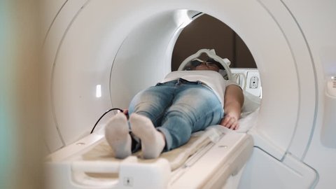 Patient Lying On Tc Scanner Bed Stock Photo (Edit Now) 1198600534