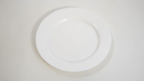 Empty Plate Isolated On White Stock Photo (Edit Now) 595950413