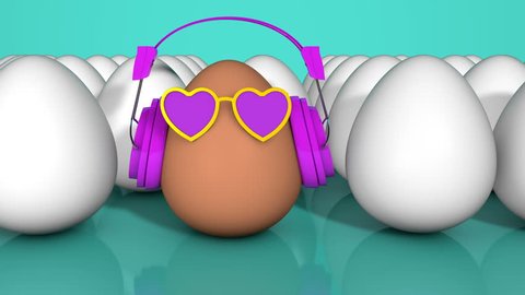 3d Animation Fancy Egg Dancing Egg Stock Footage Video (100% Royalty ...