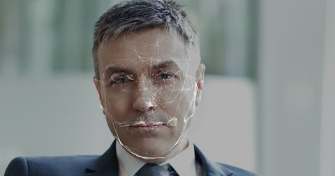 Scanning Person Identity By Using Facial Stock Footage Video (100% ...