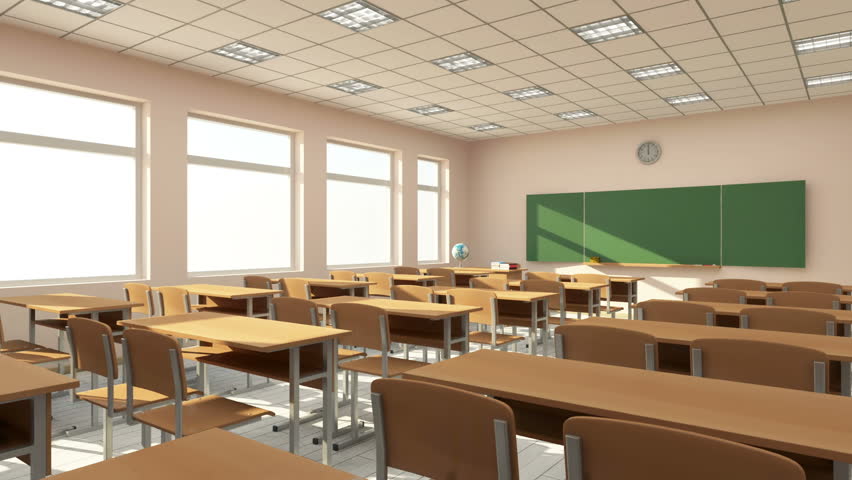 Animation of Modern Classroom 3d Stock Footage Video (100% Royalty-free ...